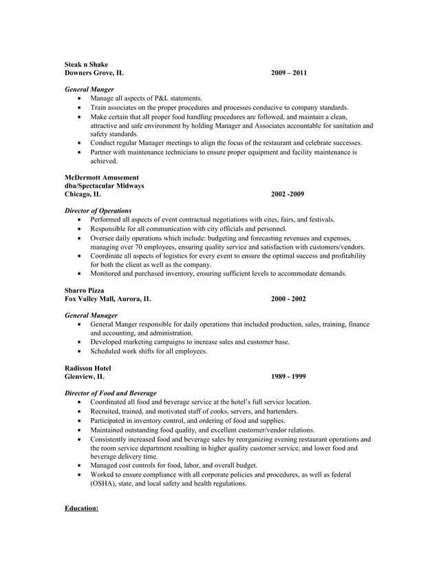 Steve Signore Resume 12-2016 | PDF