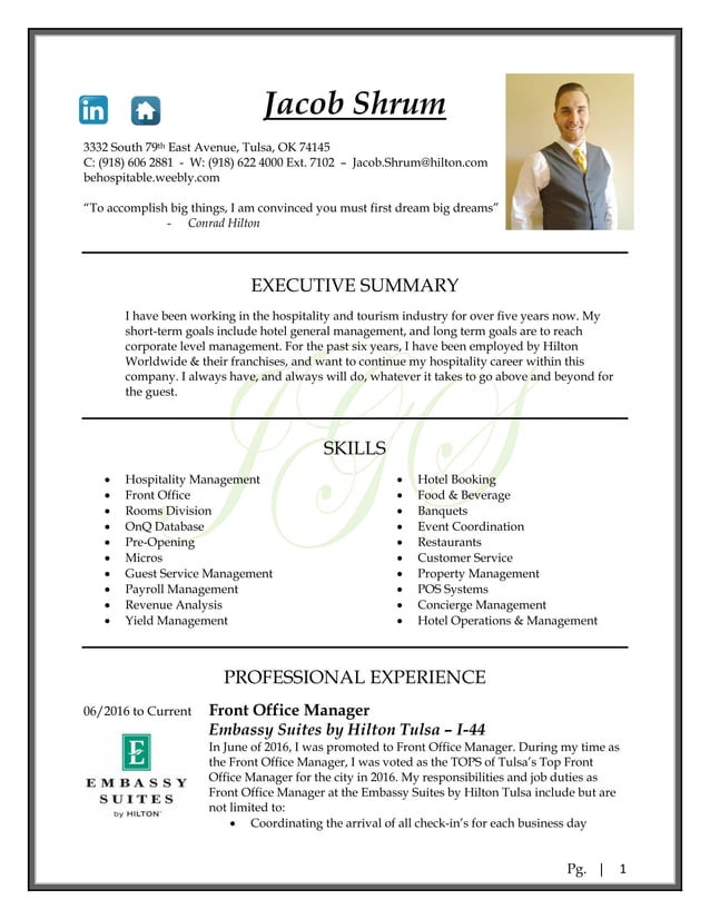 Jacob Shrum Resume | PDF