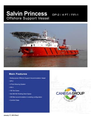 Final Specification Of Salvin Princess DP2 Vessel 123 | PDF