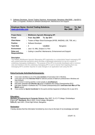 VIJAY RESUME-2016 | PDF