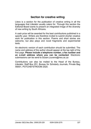 Literator December 2008 | PDF