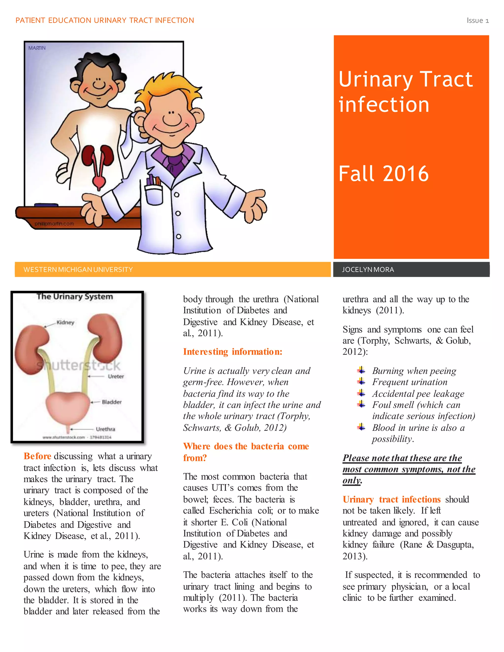 Patient education Urinary Tract Infection | DOCX