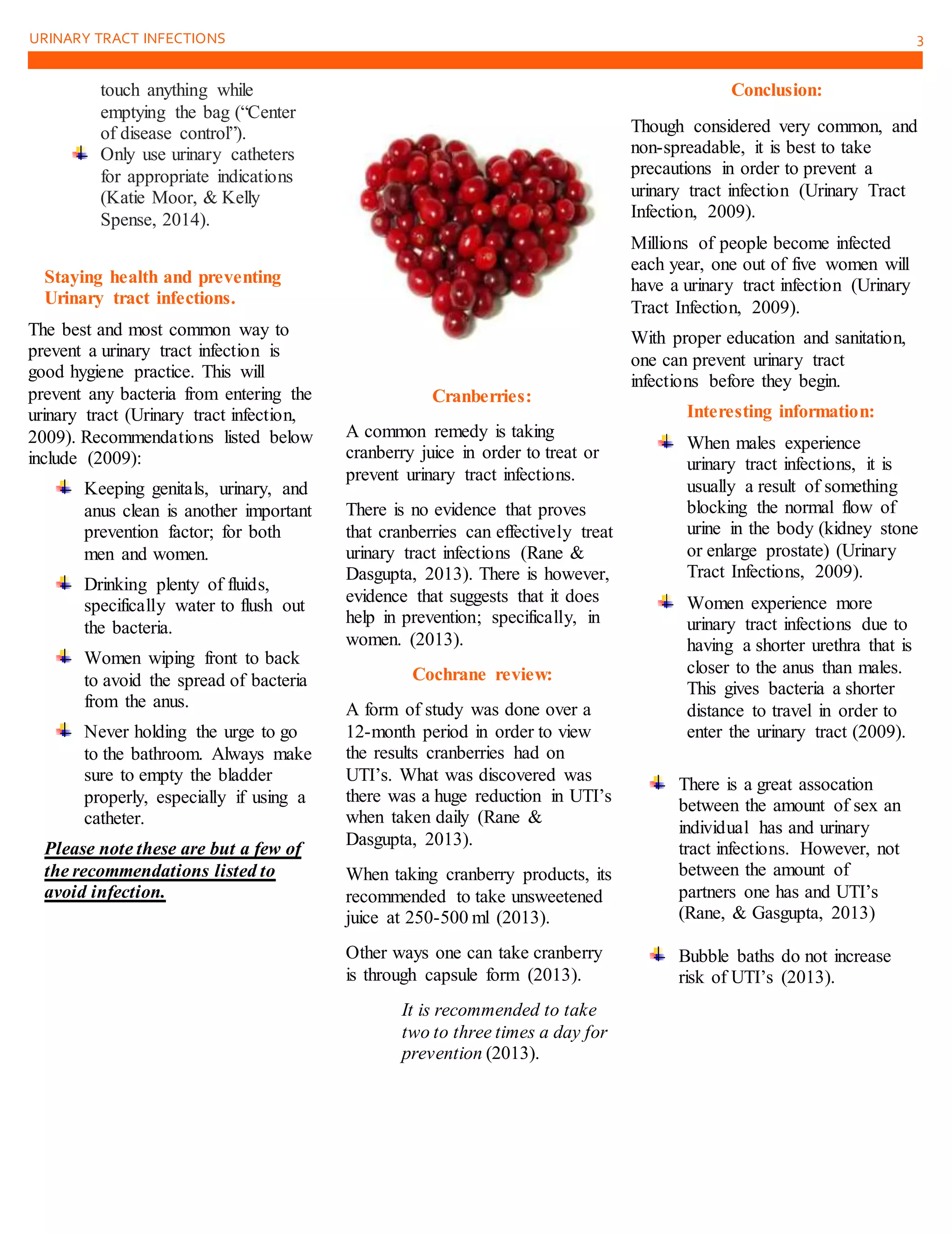 Patient education Urinary Tract Infection | DOCX