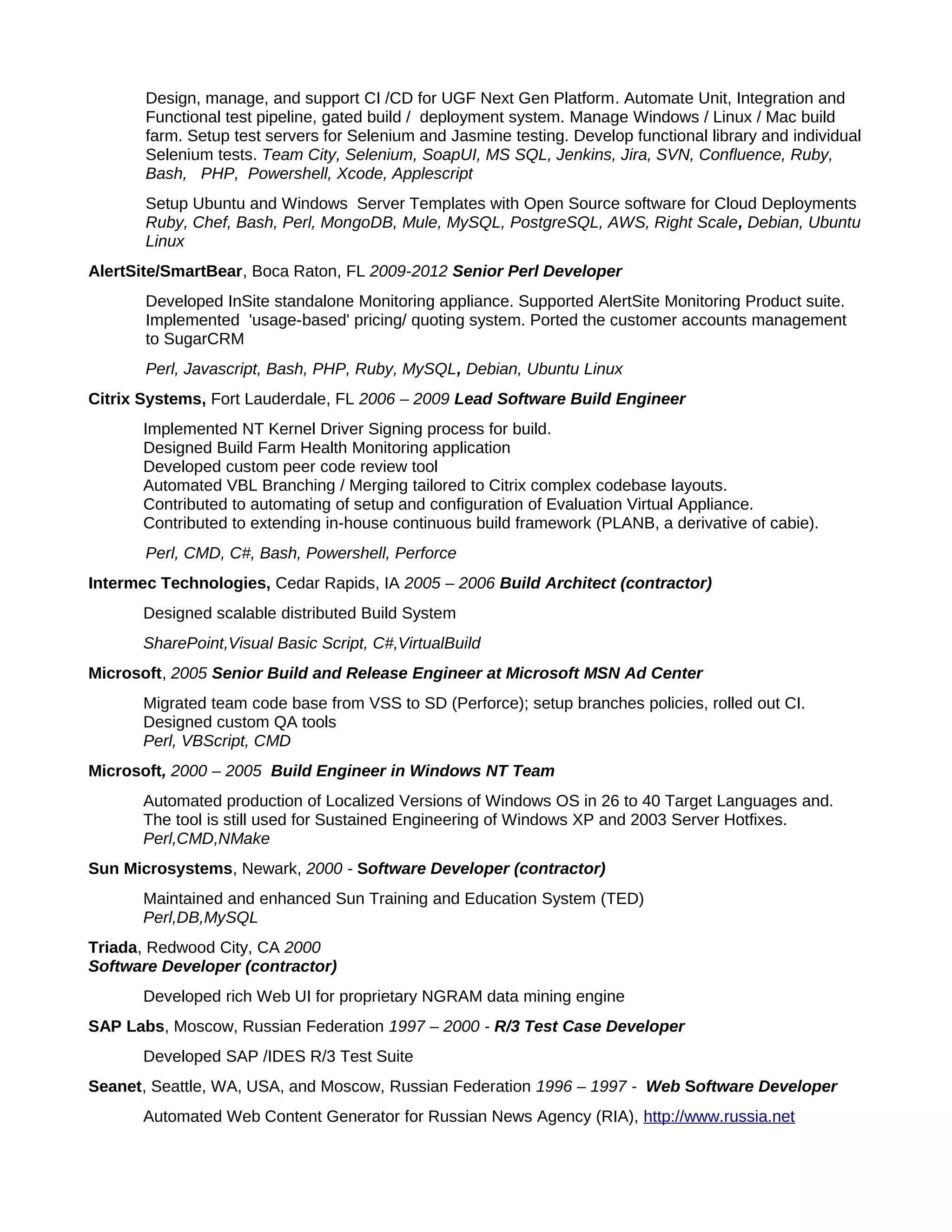 Serguei_Kouzmine_Resume | DOC