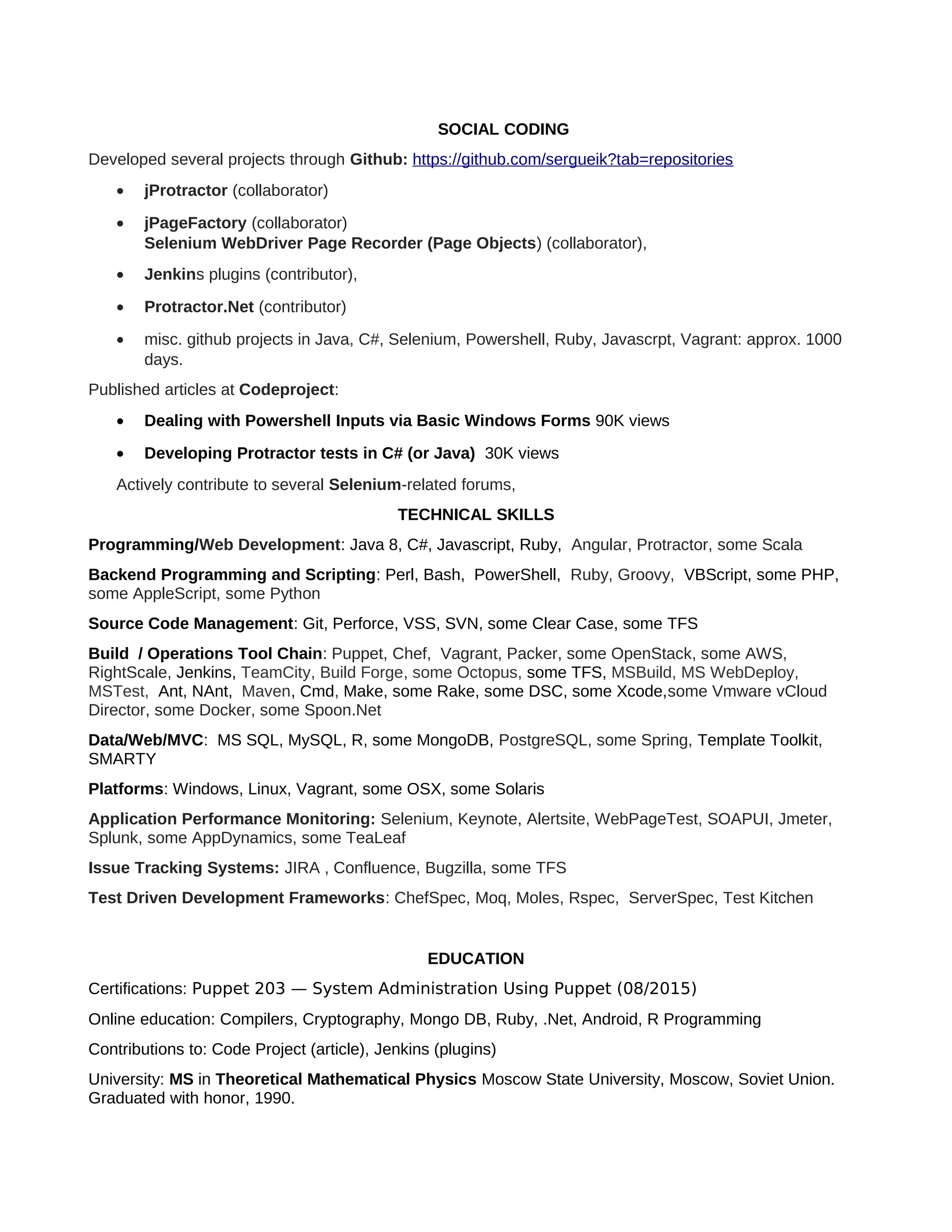 Serguei_Kouzmine_Resume | DOC