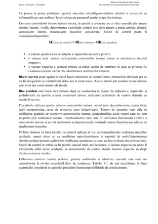 Analiza unui sistem de audit intern | PDF