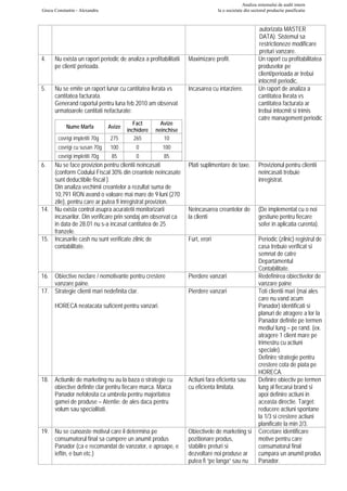 Analiza unui sistem de audit intern | PDF