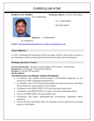 Harbans CV | PDF