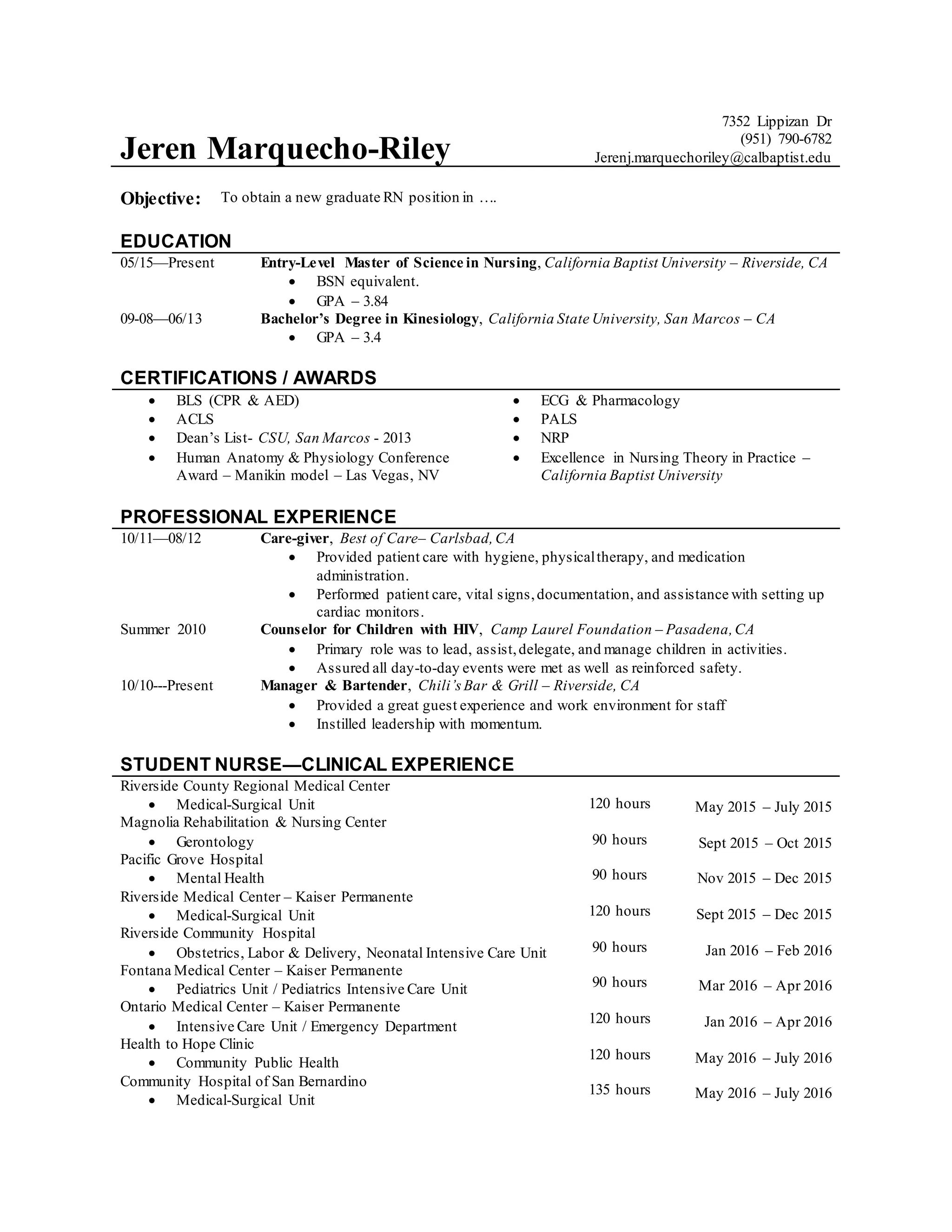 Jeren Marquecho-Riley Resume | DOCX