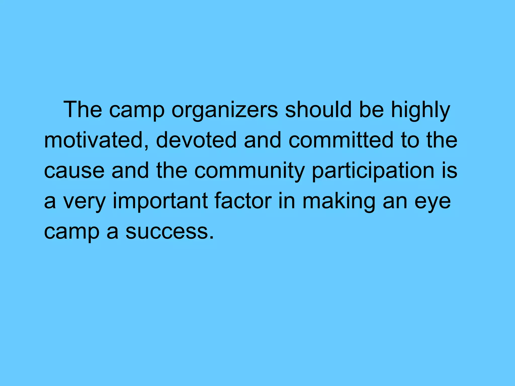 Eye Care Camps- Need and Assessments | PPT