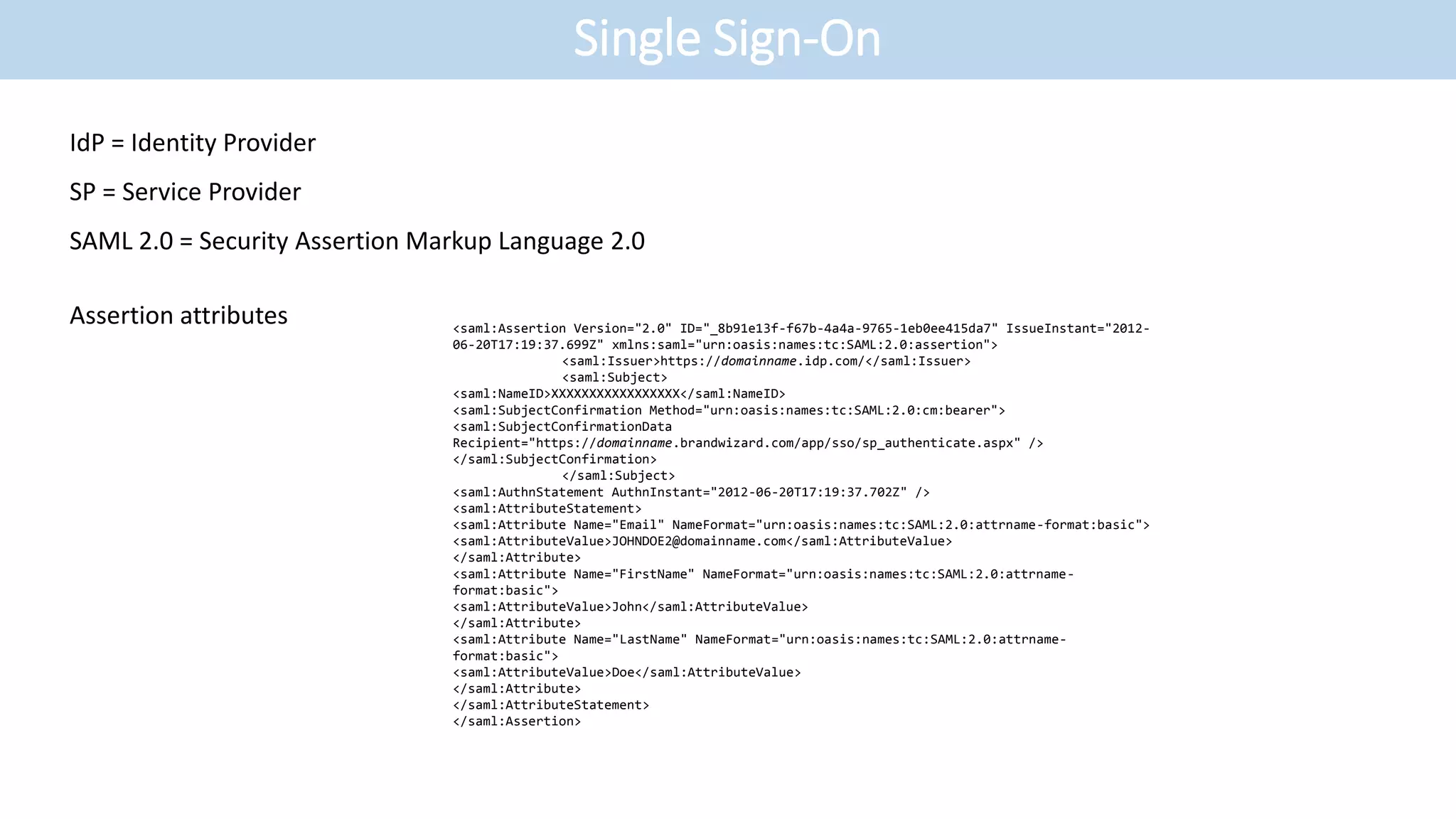 SSO - Presentation | PPTX