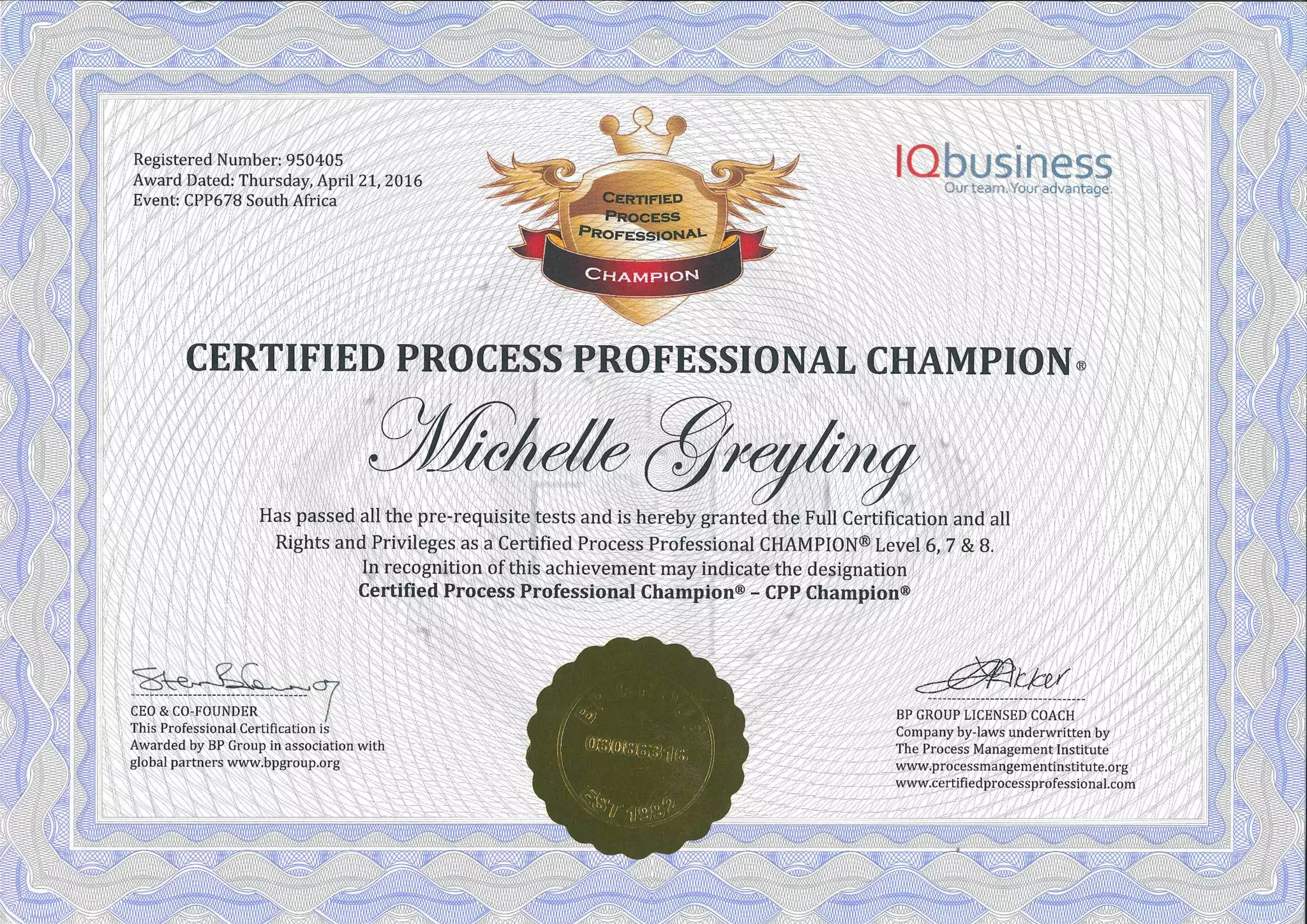 CPP Champion 950405 | PPT