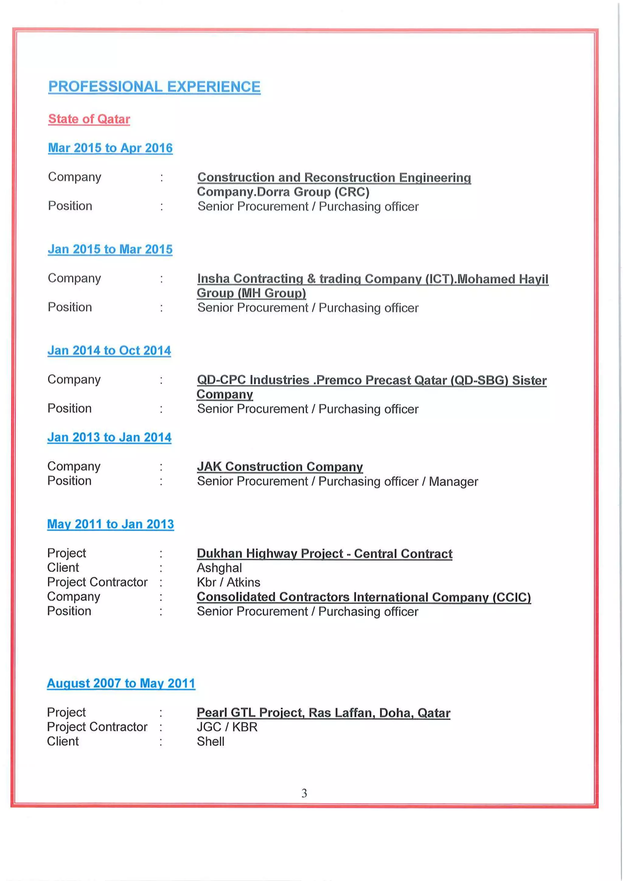Mohamed Samy CV With Experience Certificates | PDF