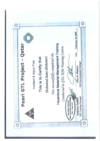 Mohamed Samy CV With Experience Certificates | PDF