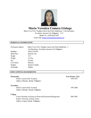 Maria Veronica C. Gialogo | DOCX