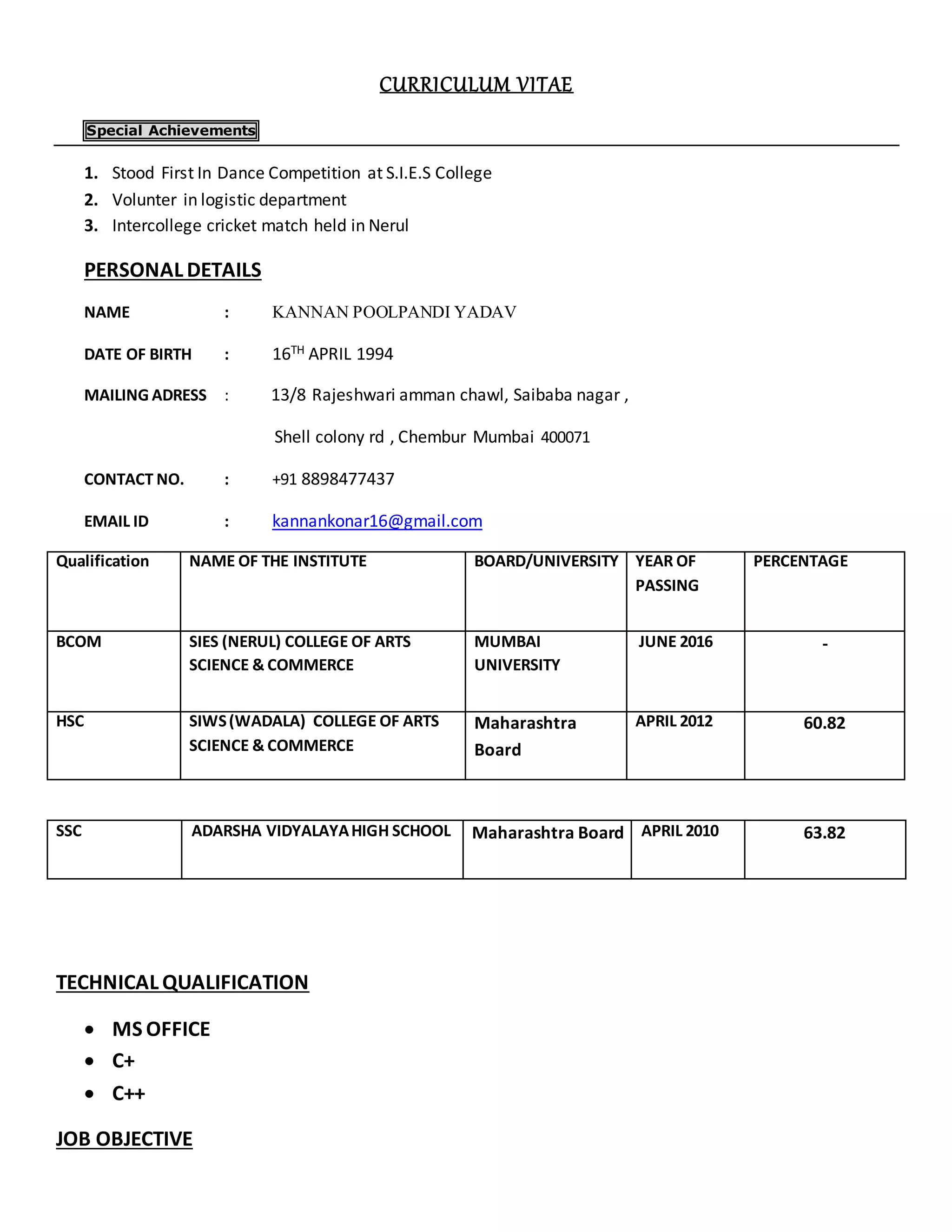 format of cv (1) | DOCX
