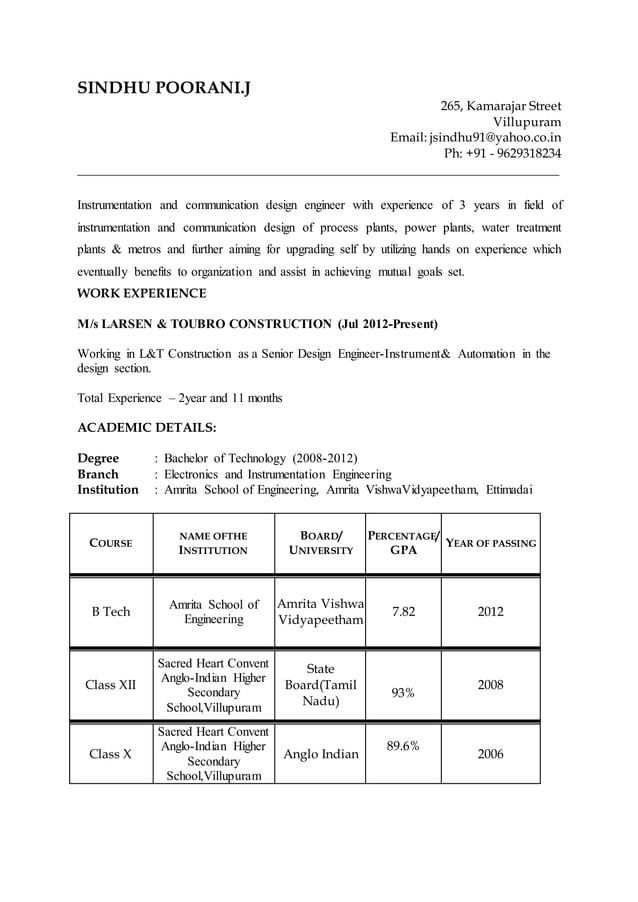 Sindhu Poorani_ Resume | PDF