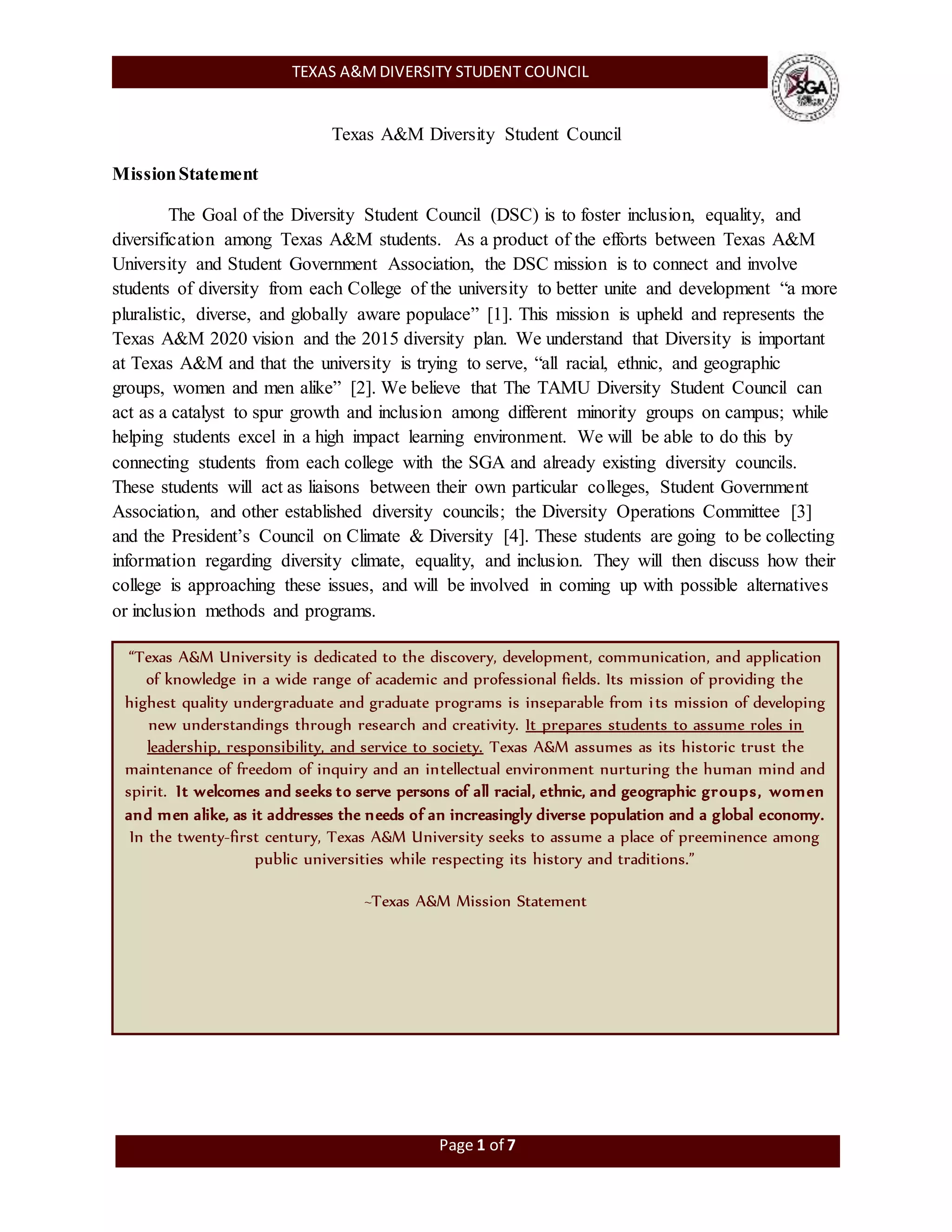 Diversity Student Council 101 | DOCX