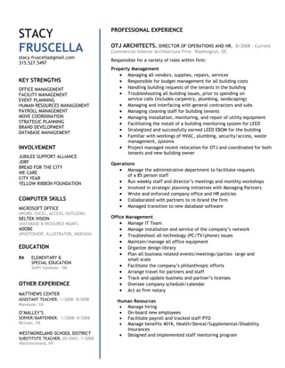 Stacy Fruscella- Resume | PDF | Human Resources | Business