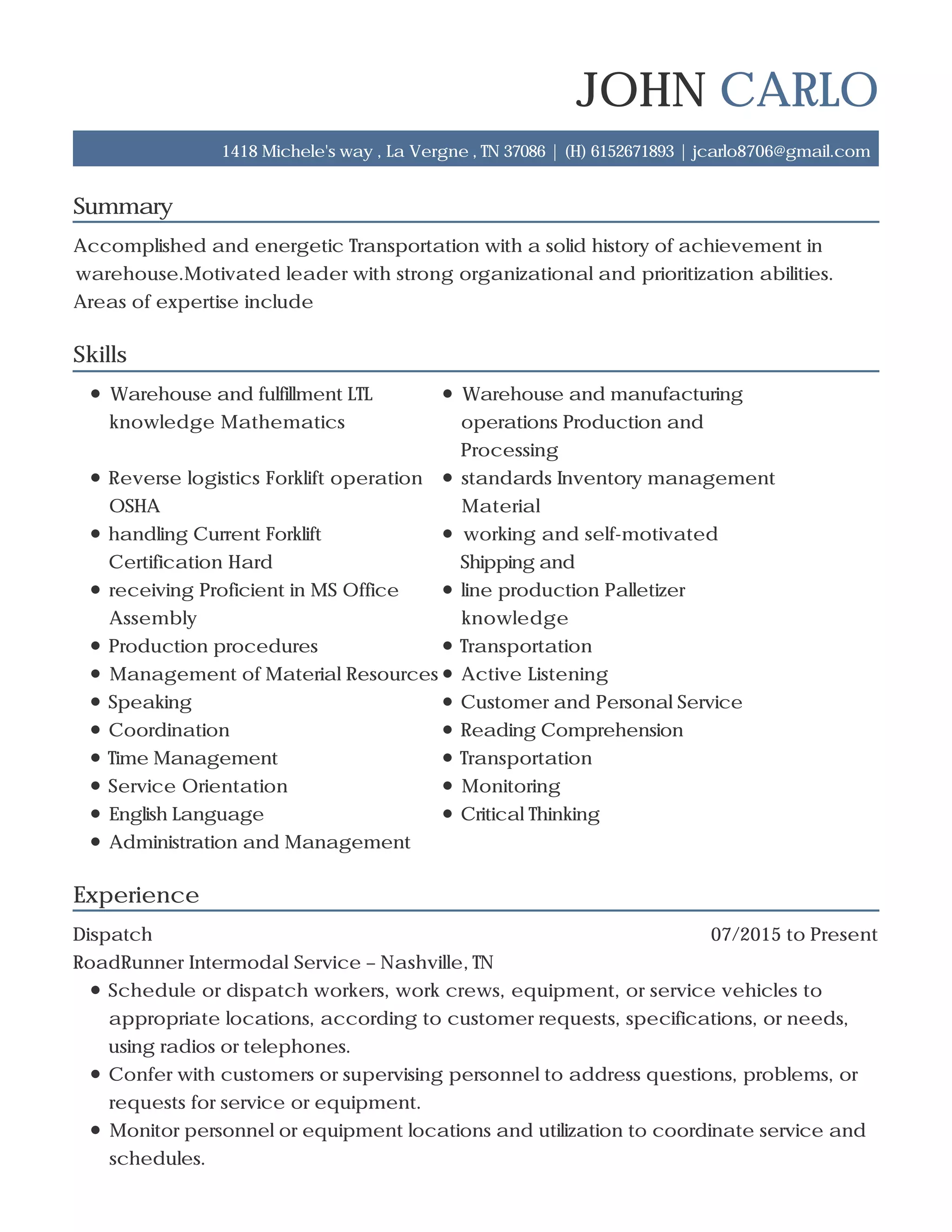 JOHN Resume 4 | PDF