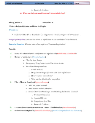 World History Lesson Plans | DOCX