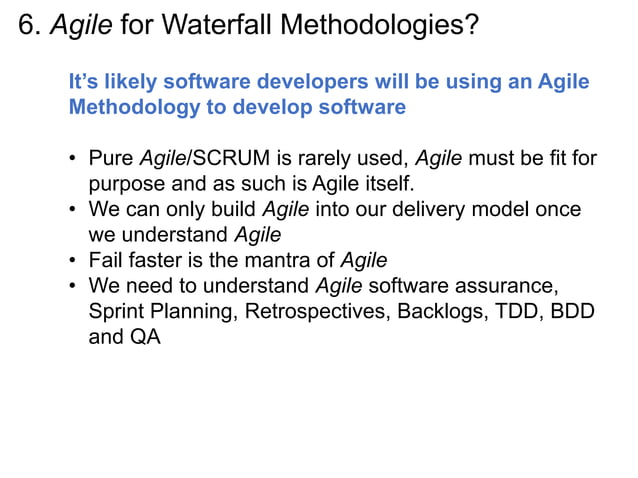 Agile with Waterfall | PPTX | Web Development | Internet