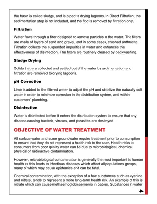 Water treatment plant | PDF