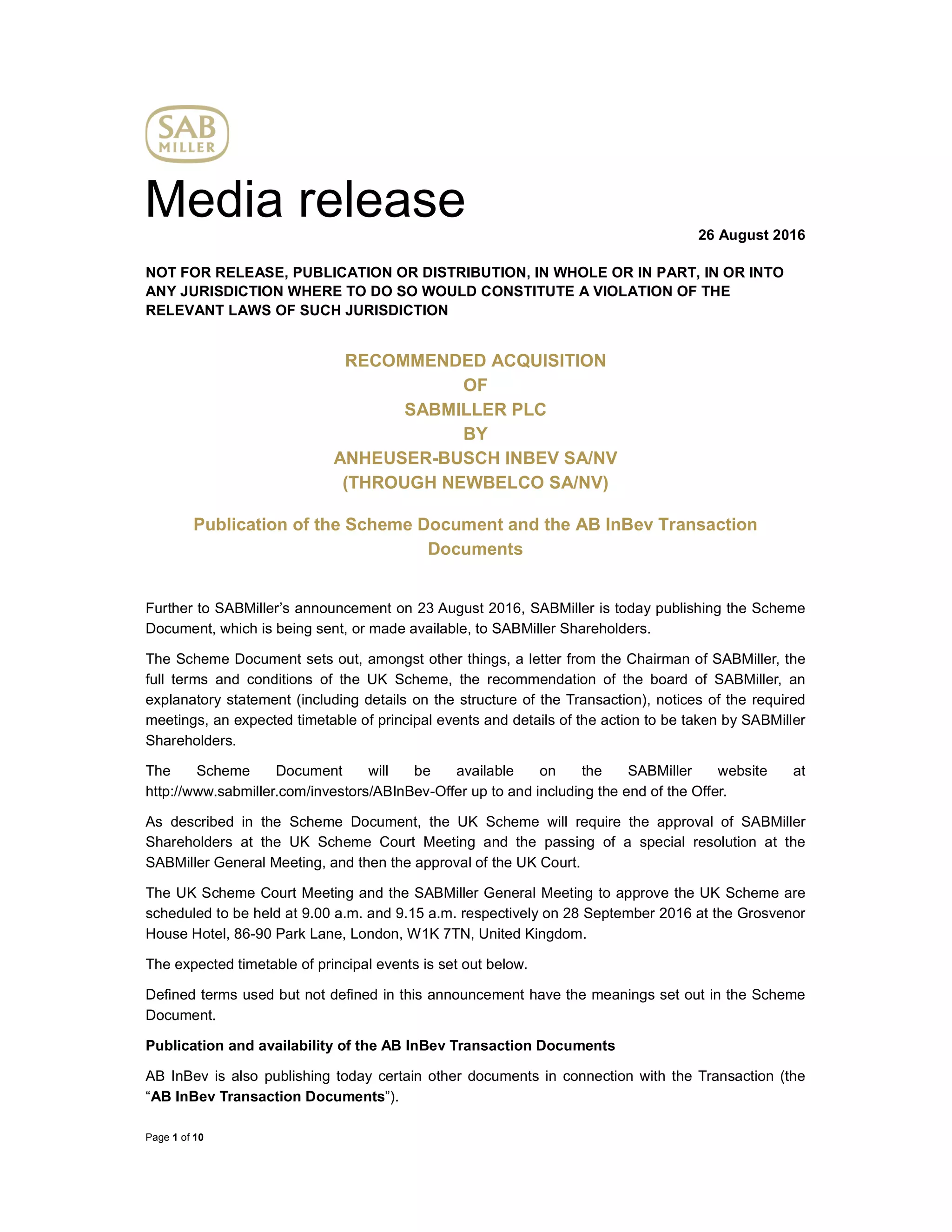 Publication-of-the-Scheme-Document-and-the-AB-InBev-Transaction ...
