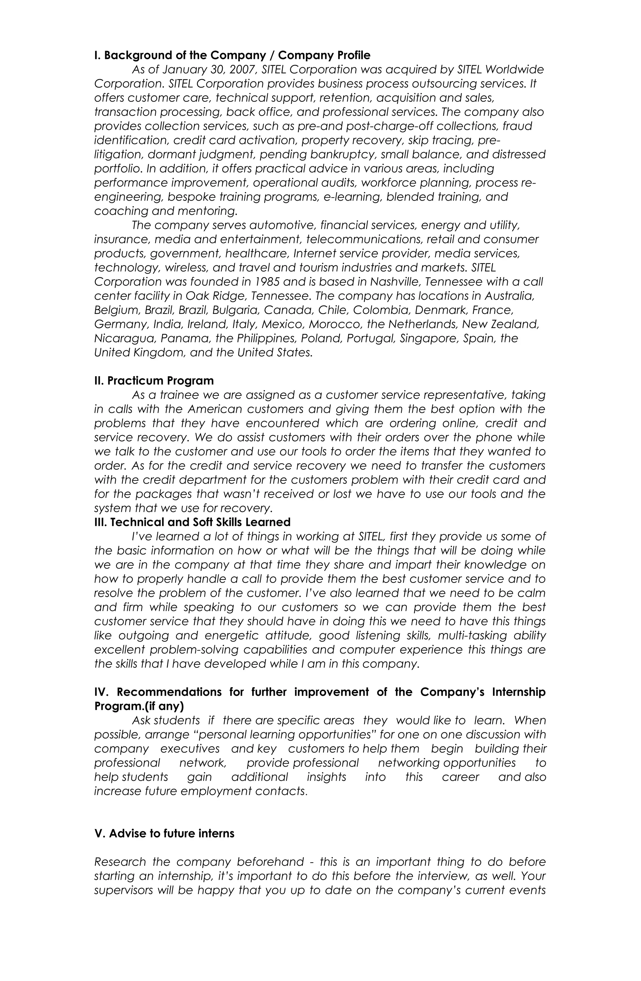OJT Report | DOC