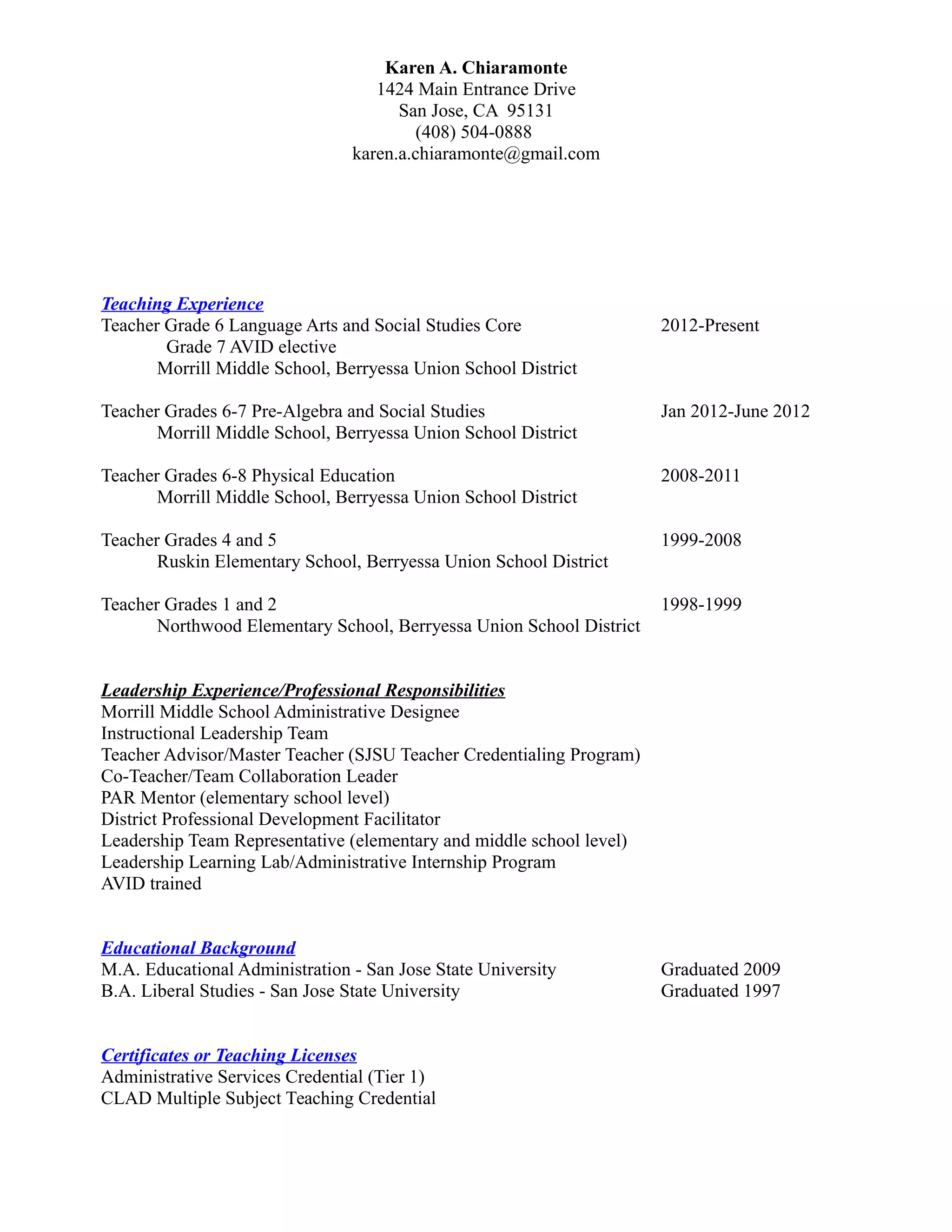 KC Resume LinkedIn | DOC