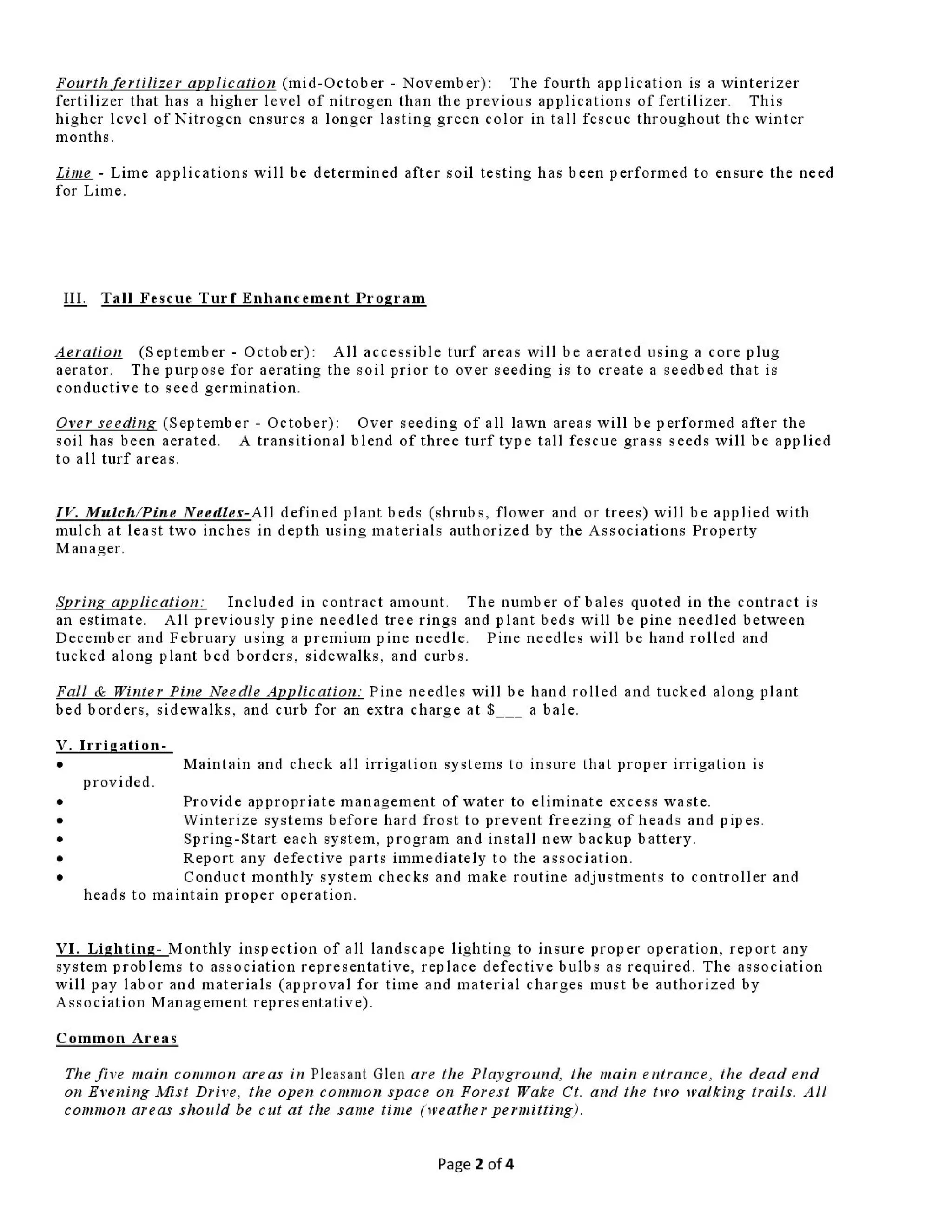 Landscaping RFP Specs 2015 Example | PDF
