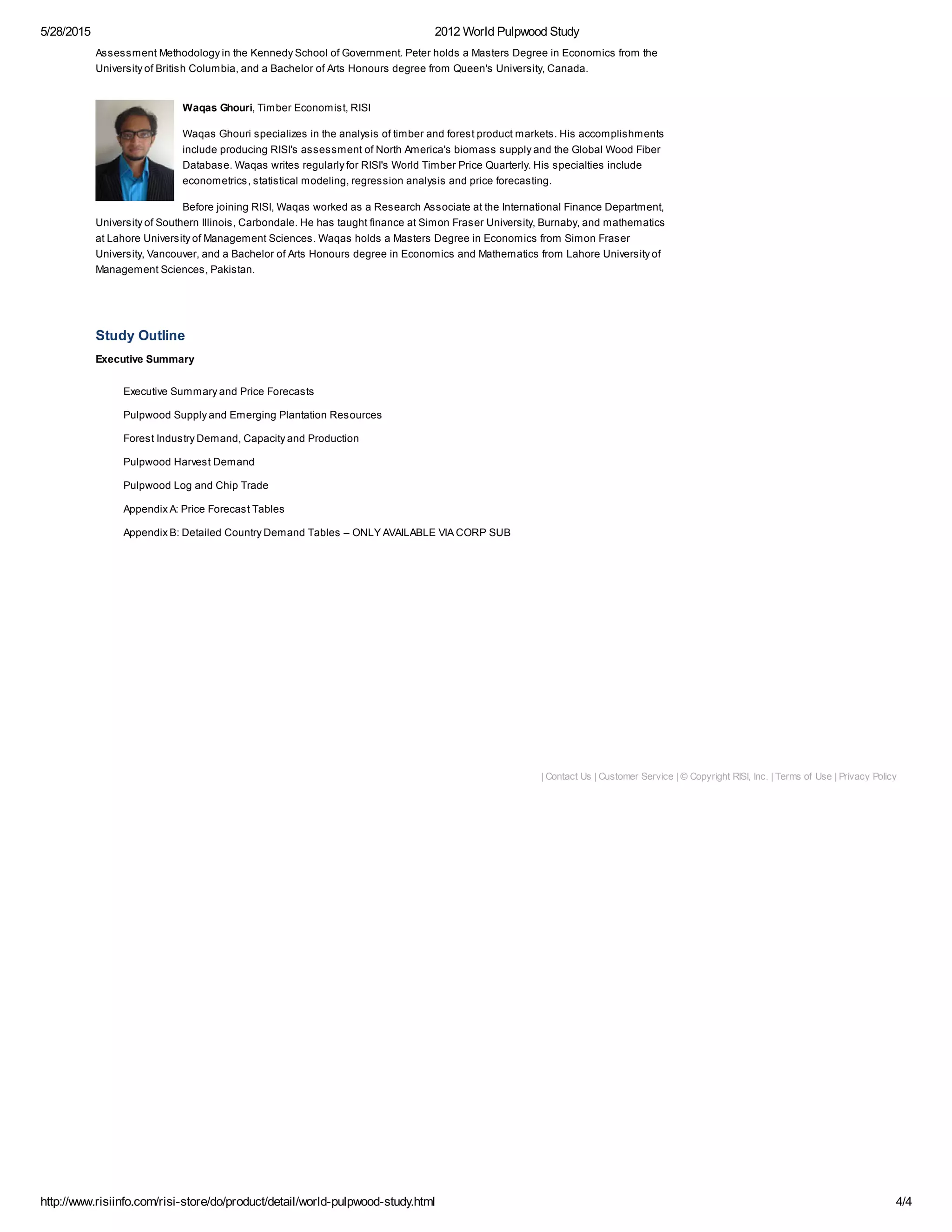 2012 World Pulpwood Study | PDF