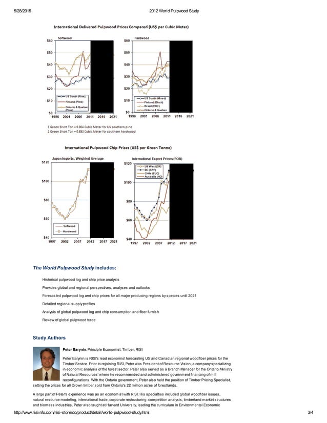 2012 World Pulpwood Study | PDF