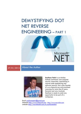 Demystifying dot NET reverse engineering - Part1 | PDF