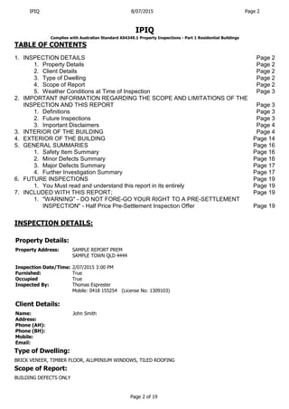 Sample Report PREM Sample town (10) | PDF