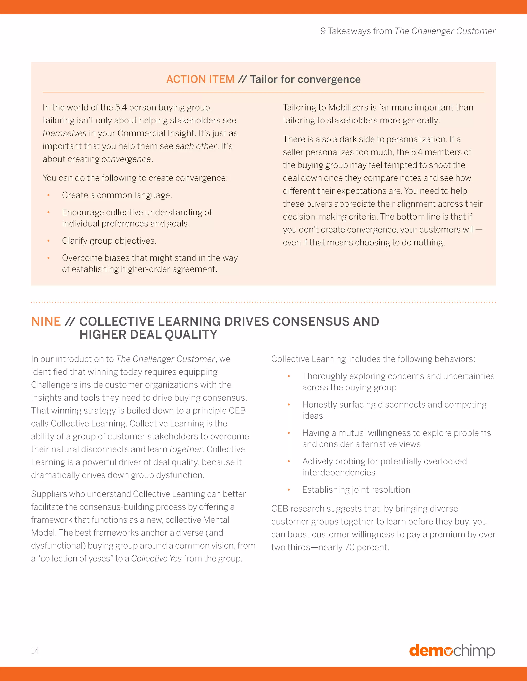 DemoChimp_Challenger Customer Summary | PDF