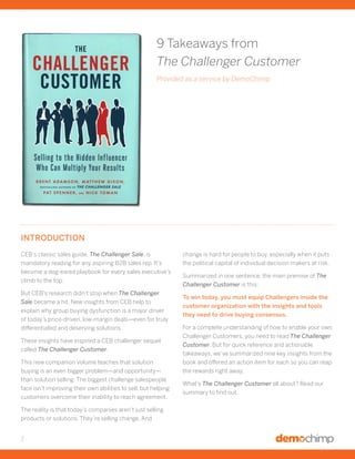 DemoChimp_Challenger Customer Summary | PDF | Sales | Business