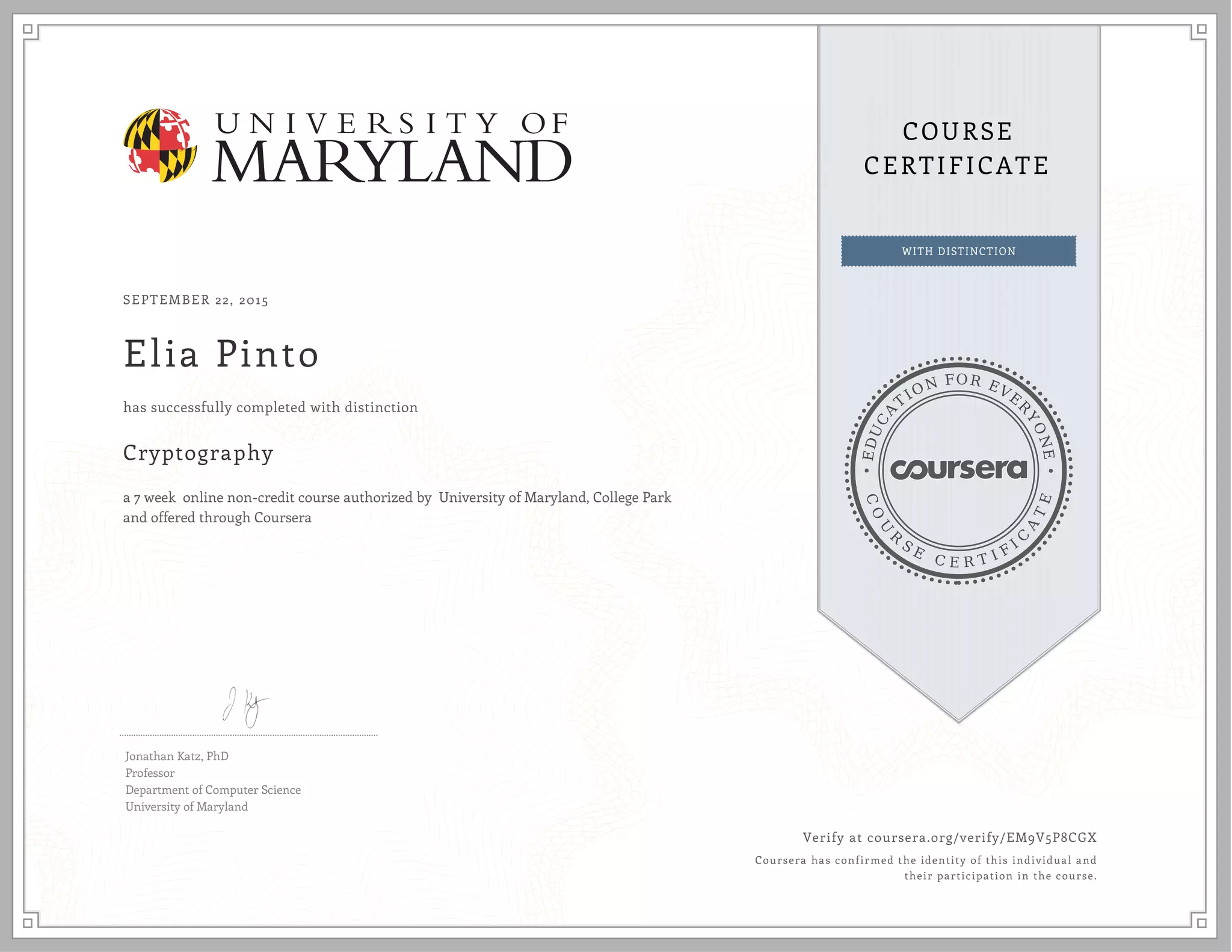 Coursera cryptography 2015 | PPT
