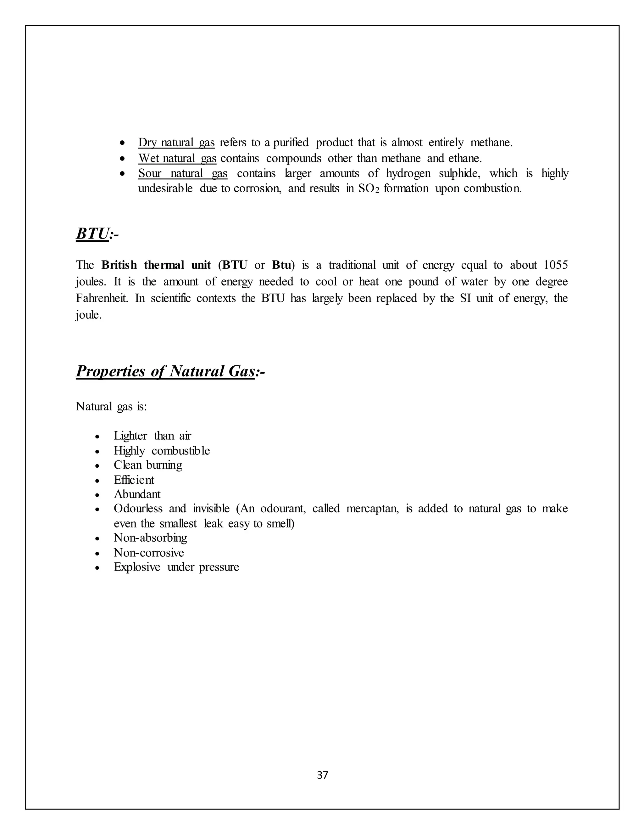 SSGC INTERNSHIP REPORT | DOCX