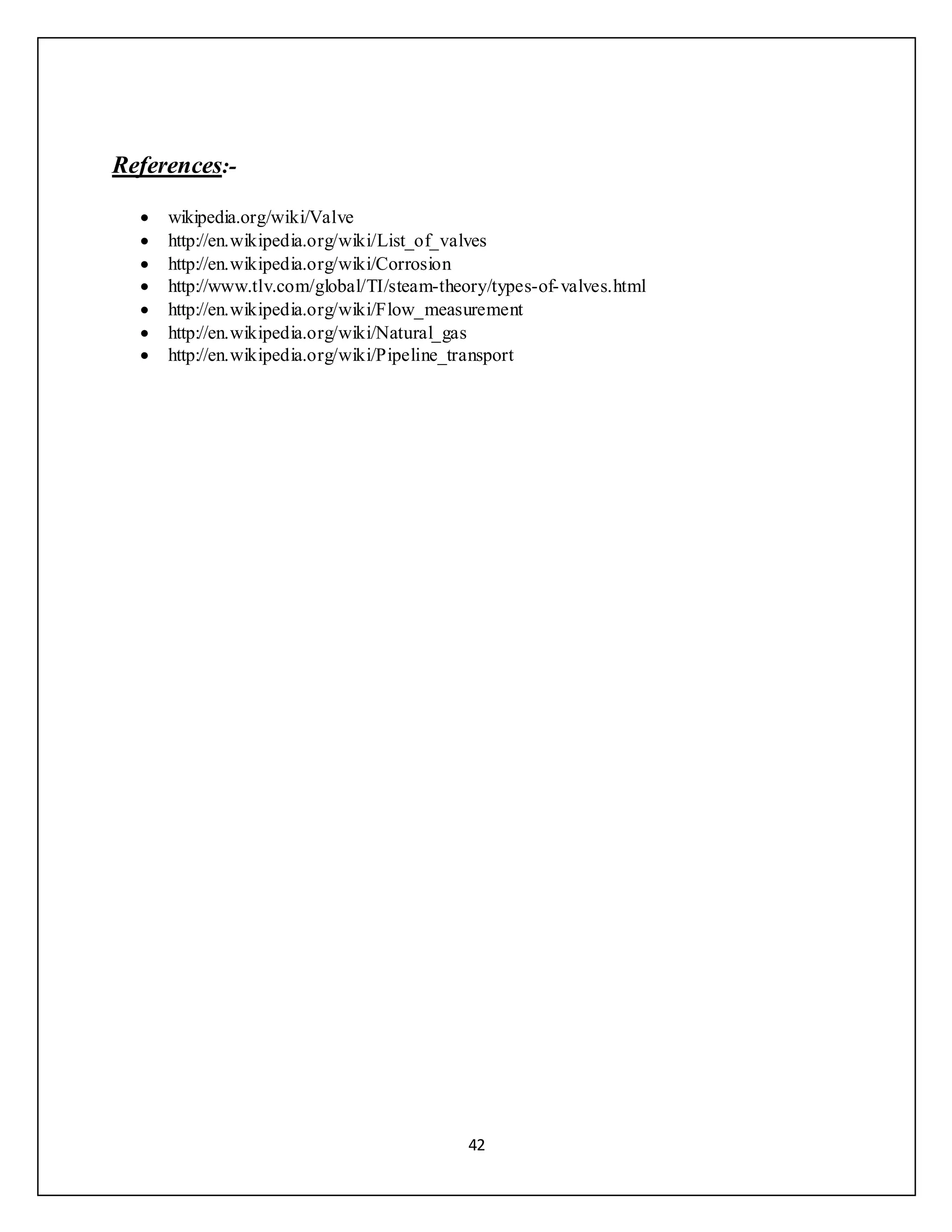 SSGC INTERNSHIP REPORT | DOCX