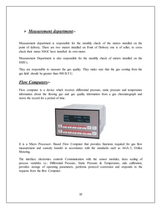 SSGC INTERNSHIP REPORT | DOCX