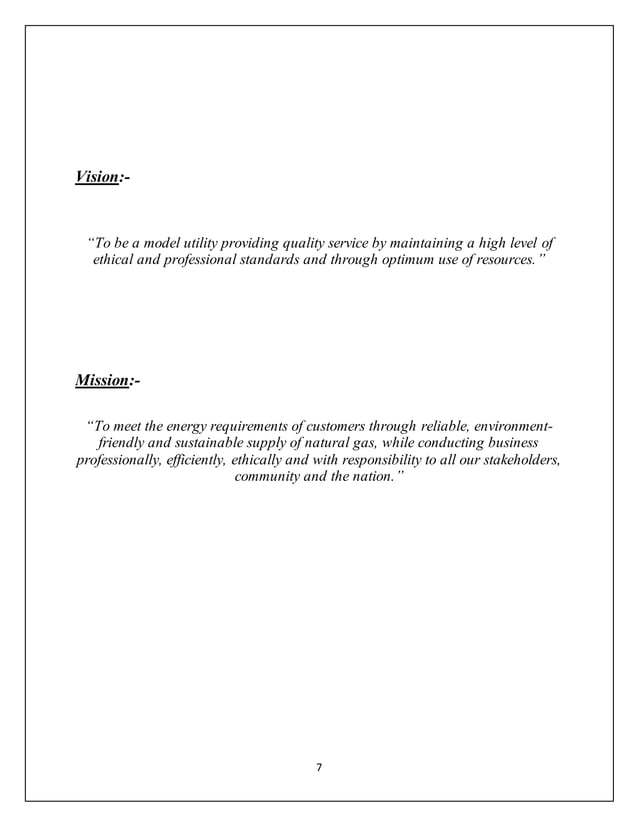 SSGC INTERNSHIP REPORT | DOCX