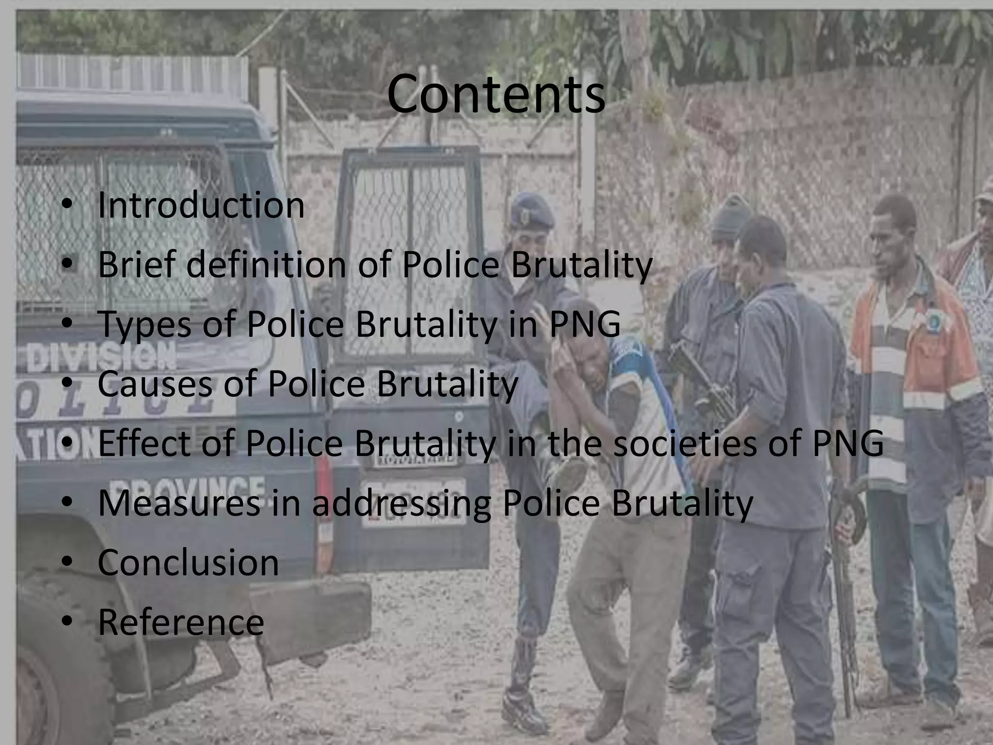 Police Brutality in Papua New Guinea | PPTX