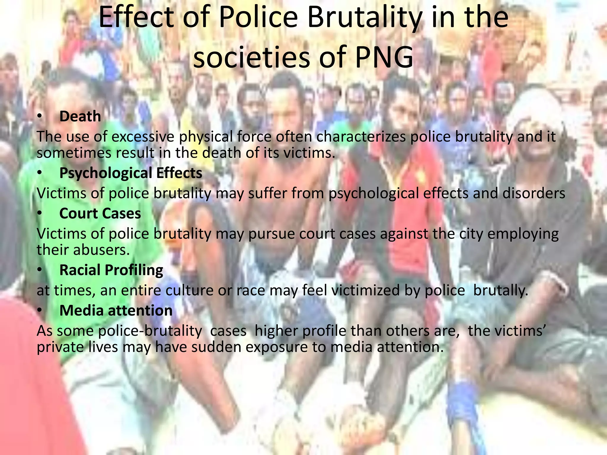 Police Brutality in Papua New Guinea | PPTX