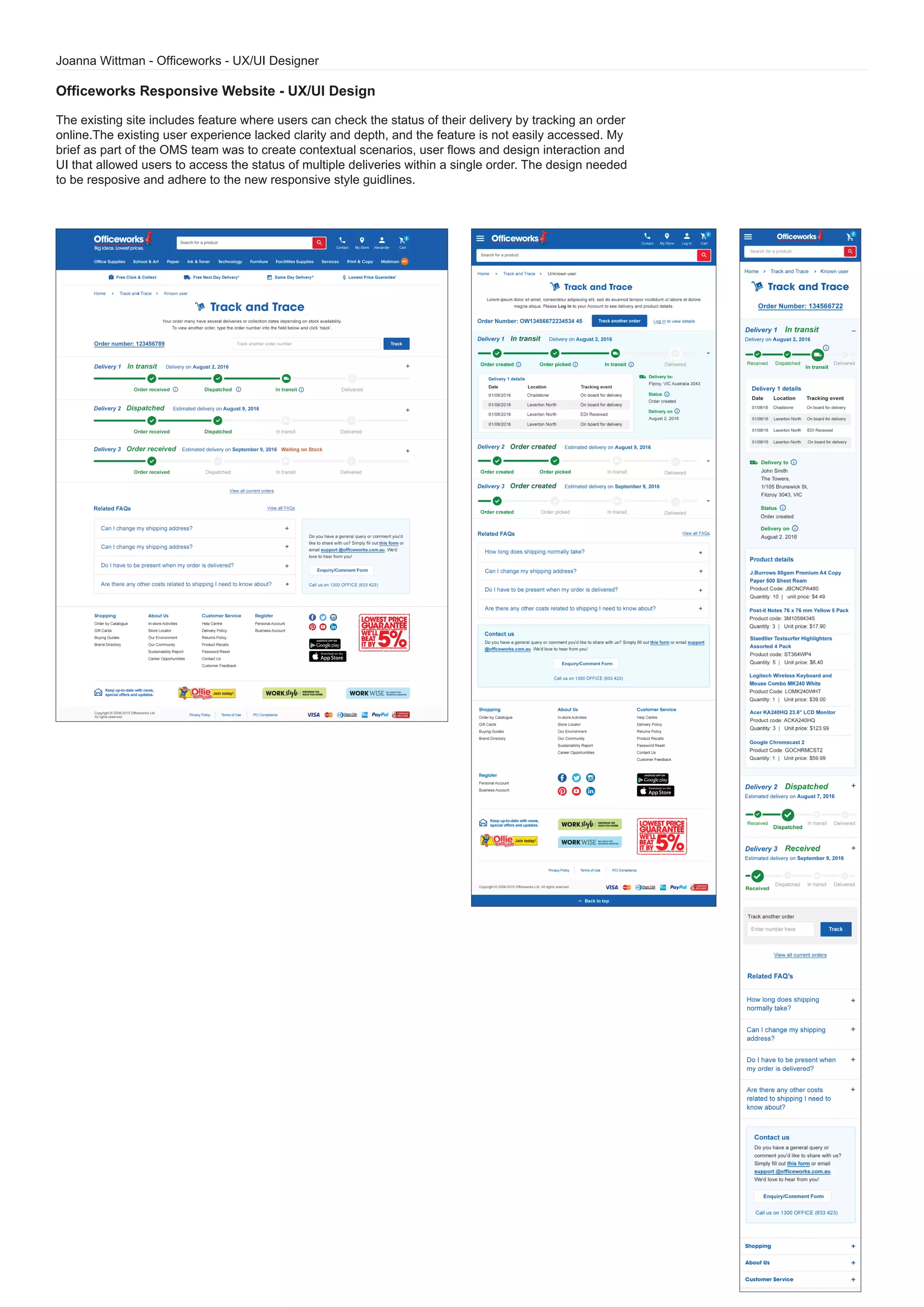 UX:UI at Officeworks_Jo Wittman | PDF
