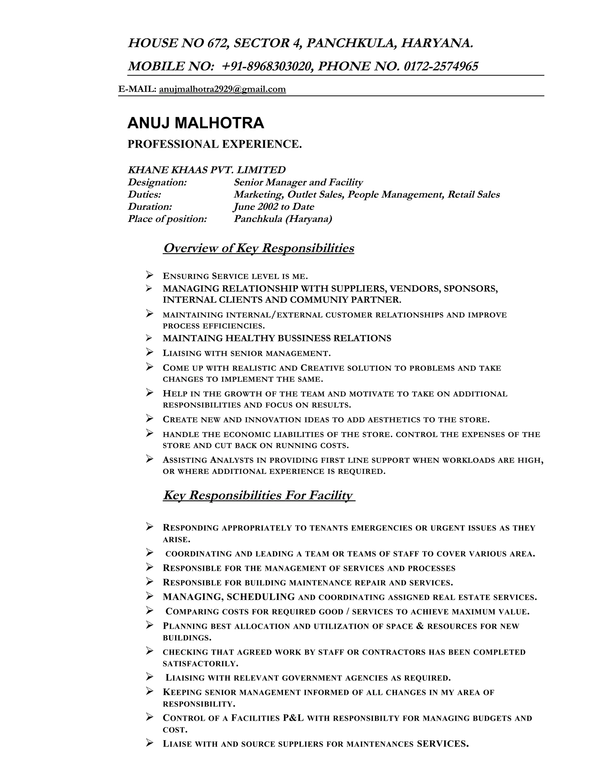 Anuj cv 1 | PDF