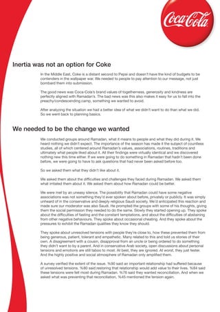 Coke Ramadan Jay Chiat 2015 | PDF
