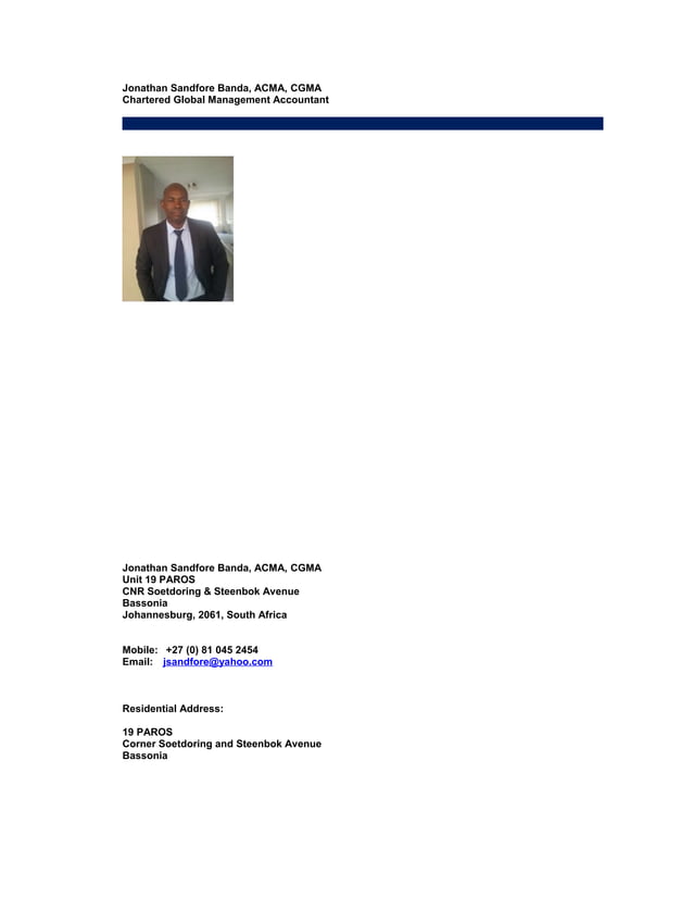 Jonathan Banda CV updated | PDF
