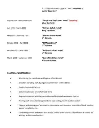 Chef Mansour.CV