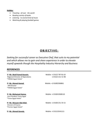 Chef Mansour.CV